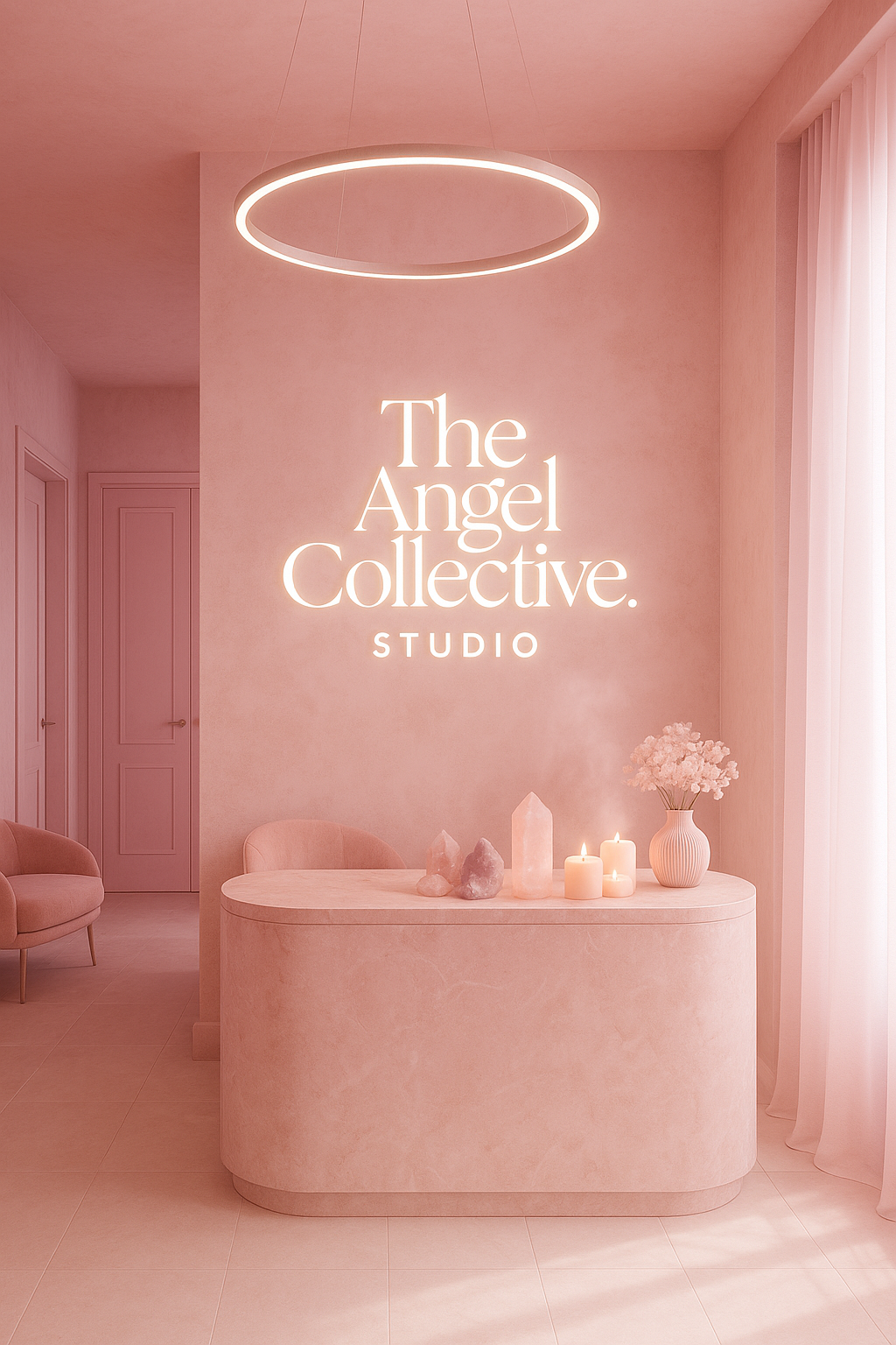 Pink Healing Sanctuary in Cardiff Bay – The Angel Collective